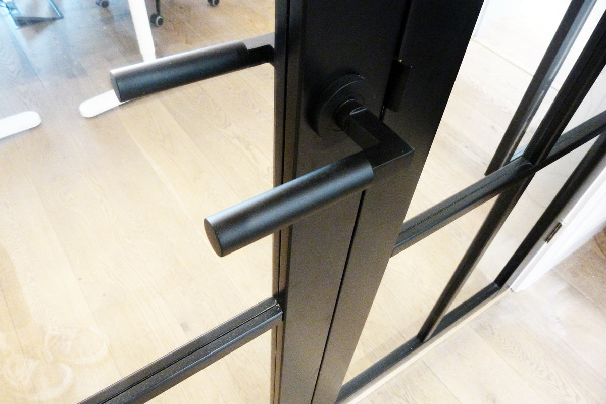 Pair of Technica Door Lever Handle on rose in Matt Black | Yorkshire ...
